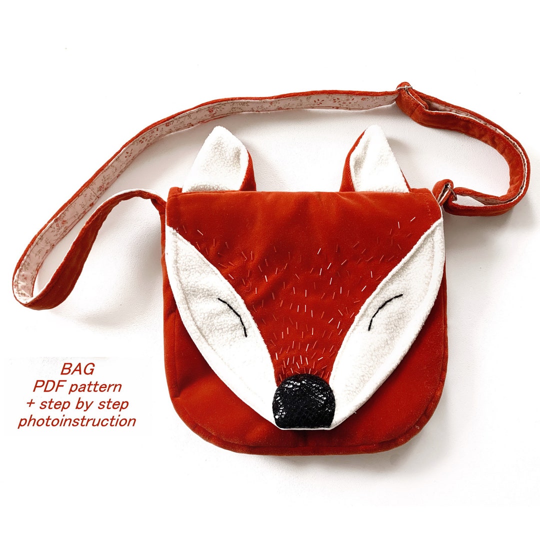 Fox Kids Purse Pattern PDF Kids Messenger Bag Sewing Pattern - Etsy