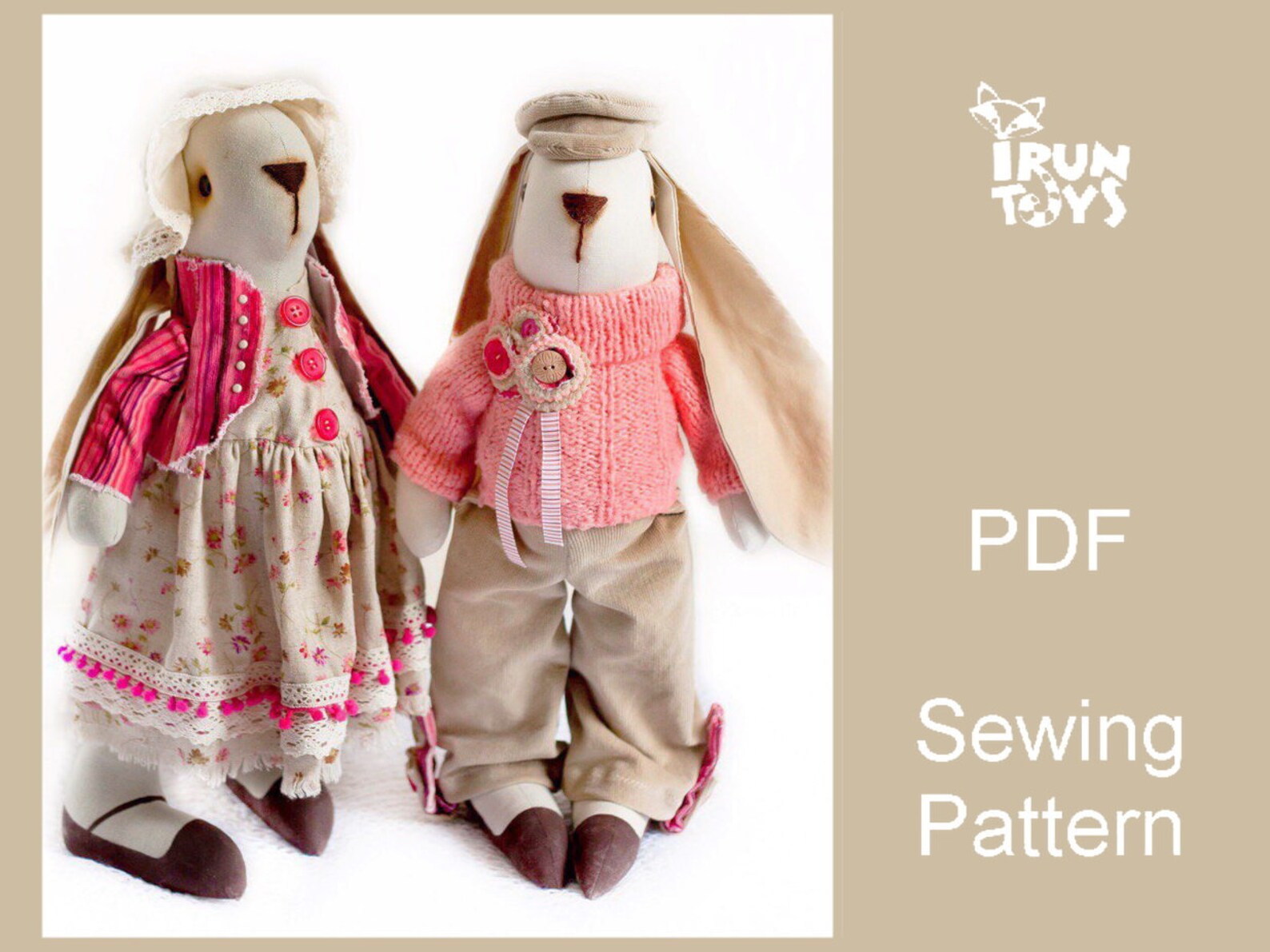 RABBIT PATTERN PDF Easter Bunny Decor Pattern Pdf Digital | Etsy