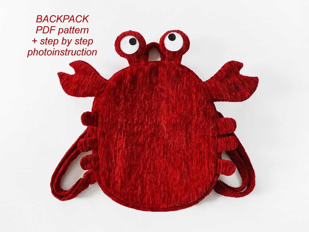 Toddler Backpack Sewing Pattern Crab Kids Backpack Pattern - Etsy