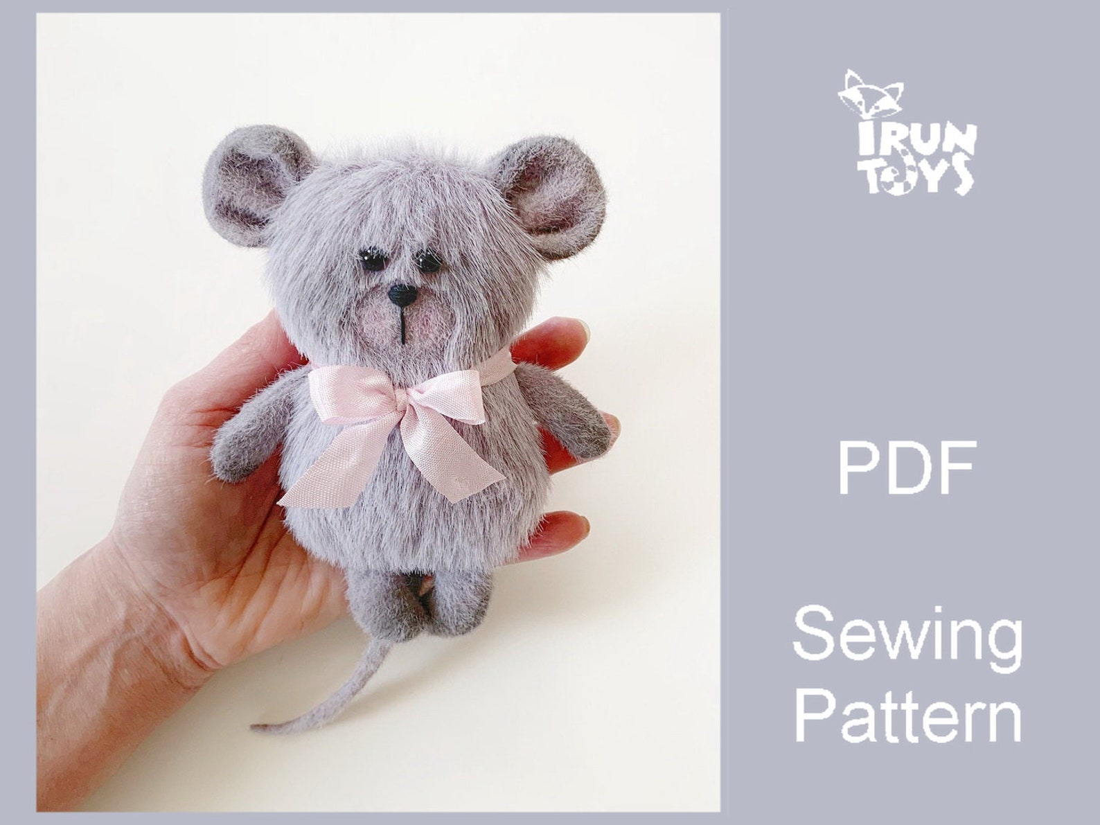 Mouse Sewing Pattern Plush Mouse DIY PDF Instant Download - Etsy