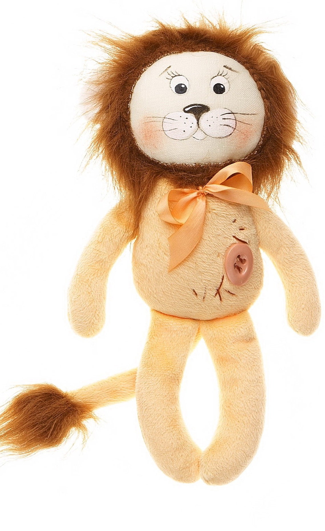 Stuffed Lion sewing pattern & tutorial Lion rag doll sewing | Etsy