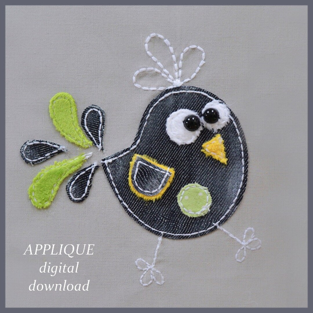 Machine Embroidery Design Bird Kids Embroidery Bird Applique - Etsy