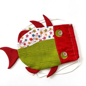 Fish Toddler Backpack Pattern Drawstring Bag Kids Sewing Pattern Kids ...