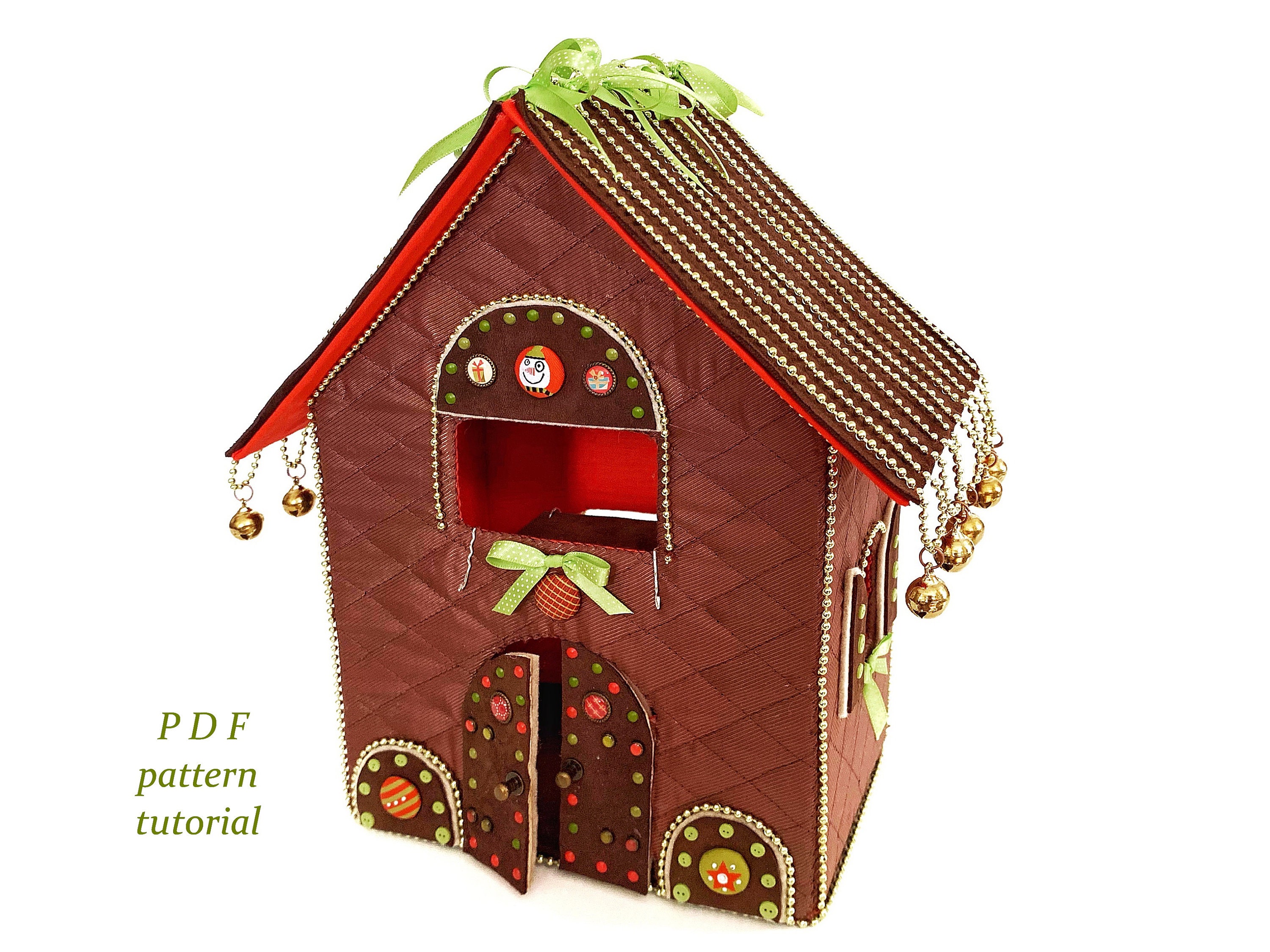 Felt Gingerbread House Sewing Pattern DIY Christmas House Kit | Etsy