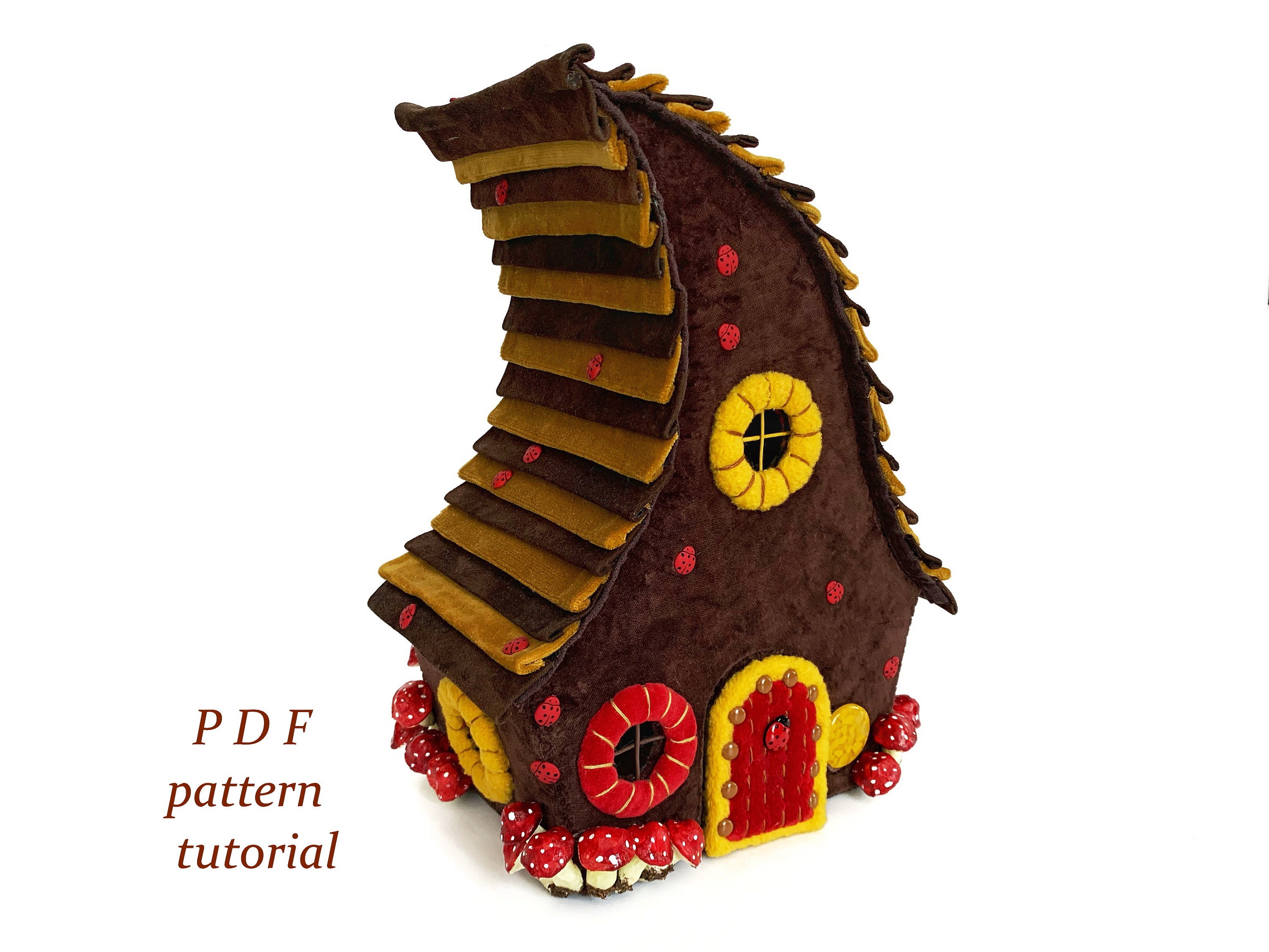 Halloween Fairy House Sewing Pattern Fabric Doll House - Etsy