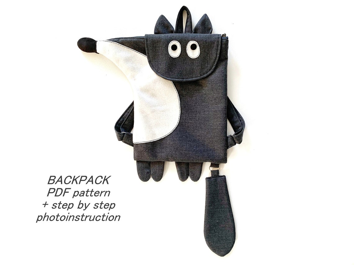 Wolf Kids Backpack Sewing Pattern Animal Toddler Backpack - Etsy