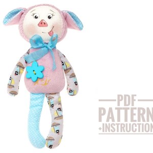 Stuffed Pig Sewing Pattern Plushie Pig Pattern PDF Infant - Etsy
