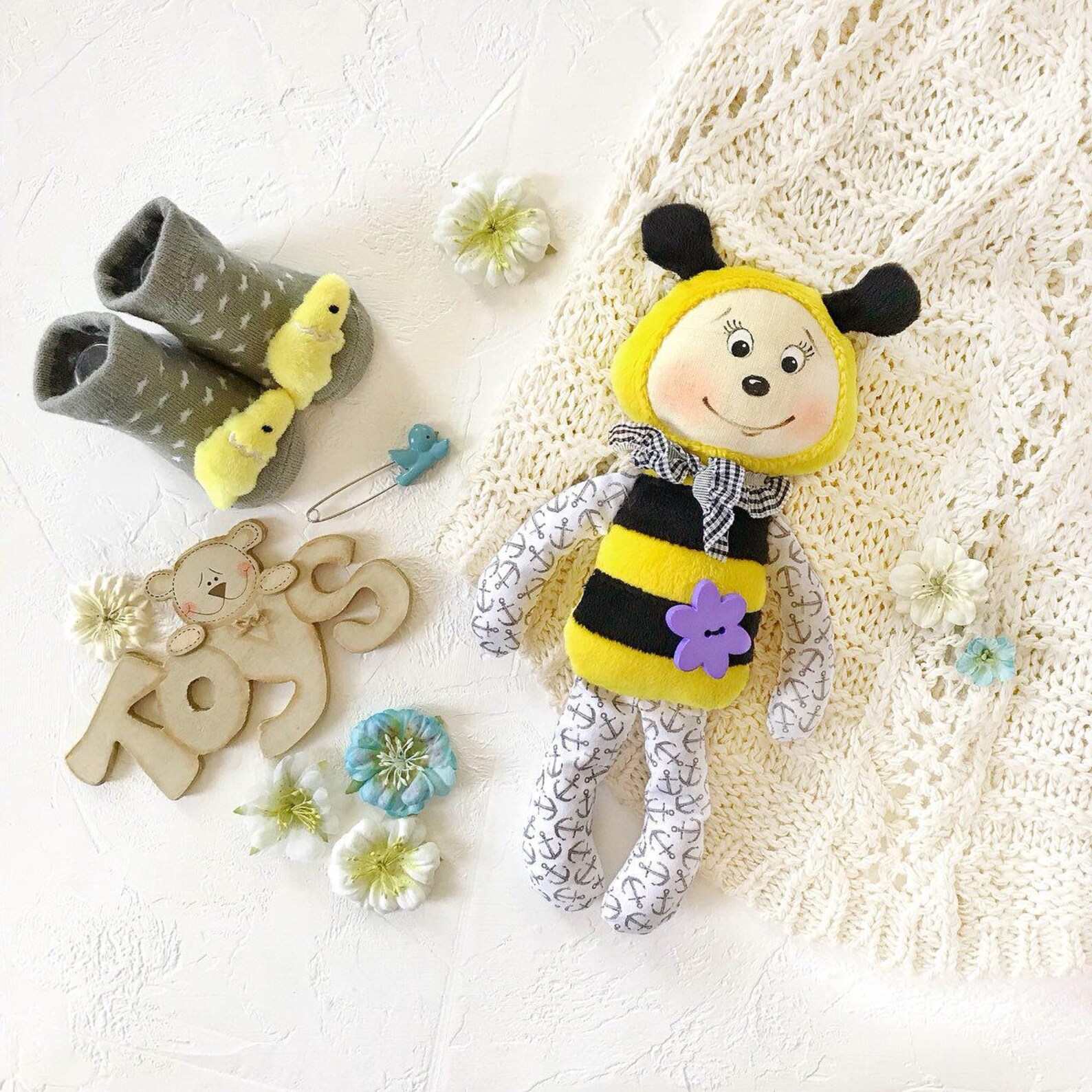 Cute plush bee doll Stuffed bee plushie toy Toddler girl gift | Etsy