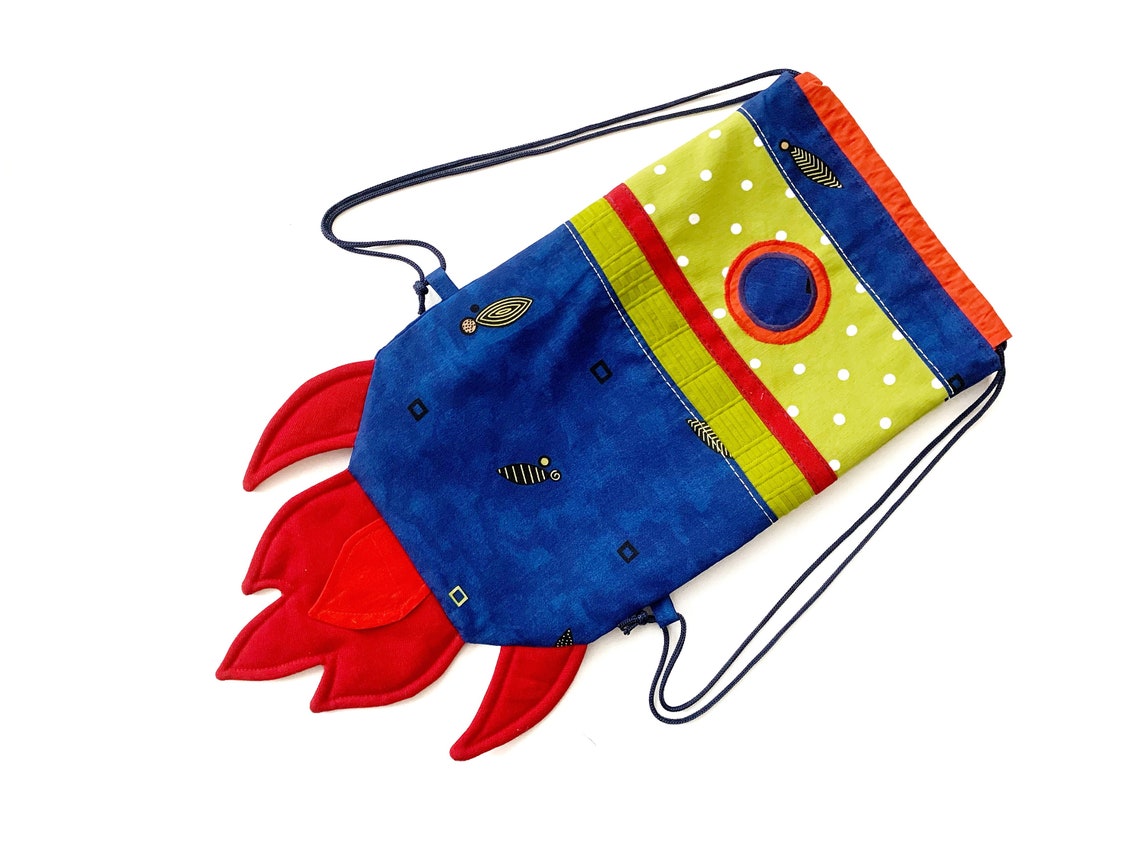 Rocket Backpack Boy Pattern PDF Child Drawstring Backpack - Etsy