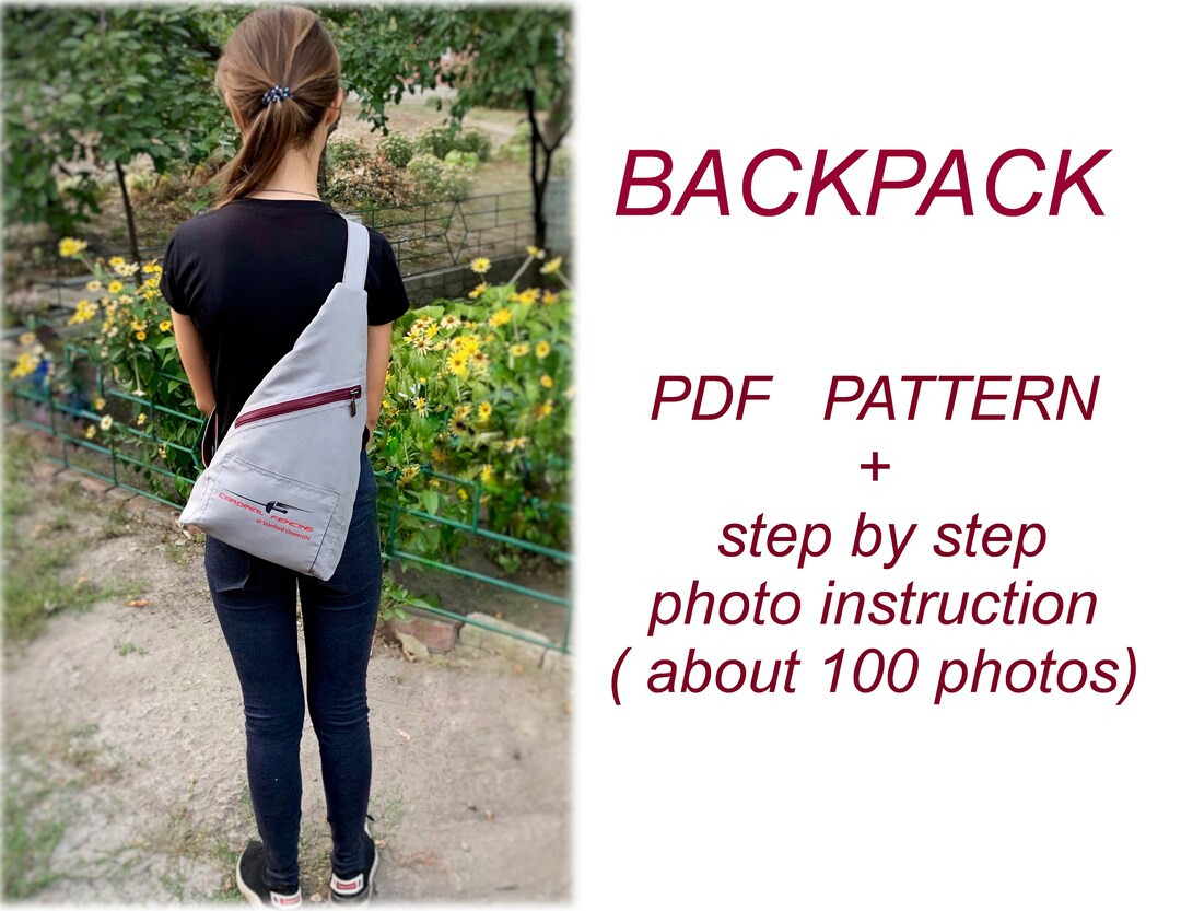 Sling Pattern Backpack, Backpack Sewing Pattern, Backpack With ...