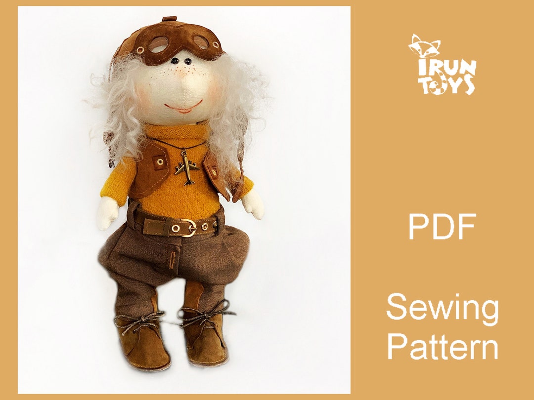 AVIATOR DOLL Pattern PDF Digital Pattern Fabric Doll Pattern - Etsy