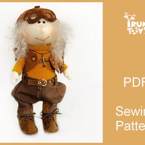 AVIATOR DOLL Pattern PDF Digital Pattern Fabric Doll Pattern - Etsy