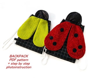 Bug Kids Backpack Sewing Pattern Toddler Backpack Pattern PDF | Etsy