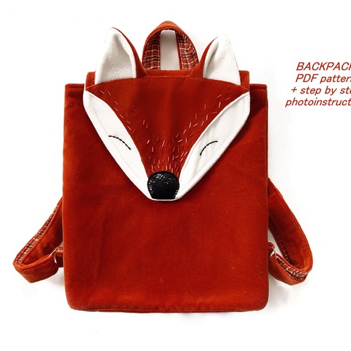 Kids Backpack Sewing Pattern Cat - Etsy