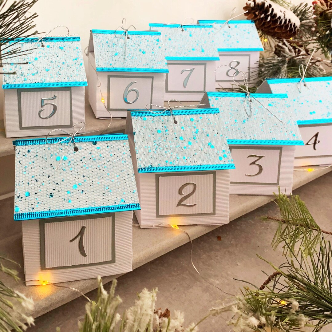 Printable Winter Village Advent Calendar: DIY Holiday Craft (PDF ...