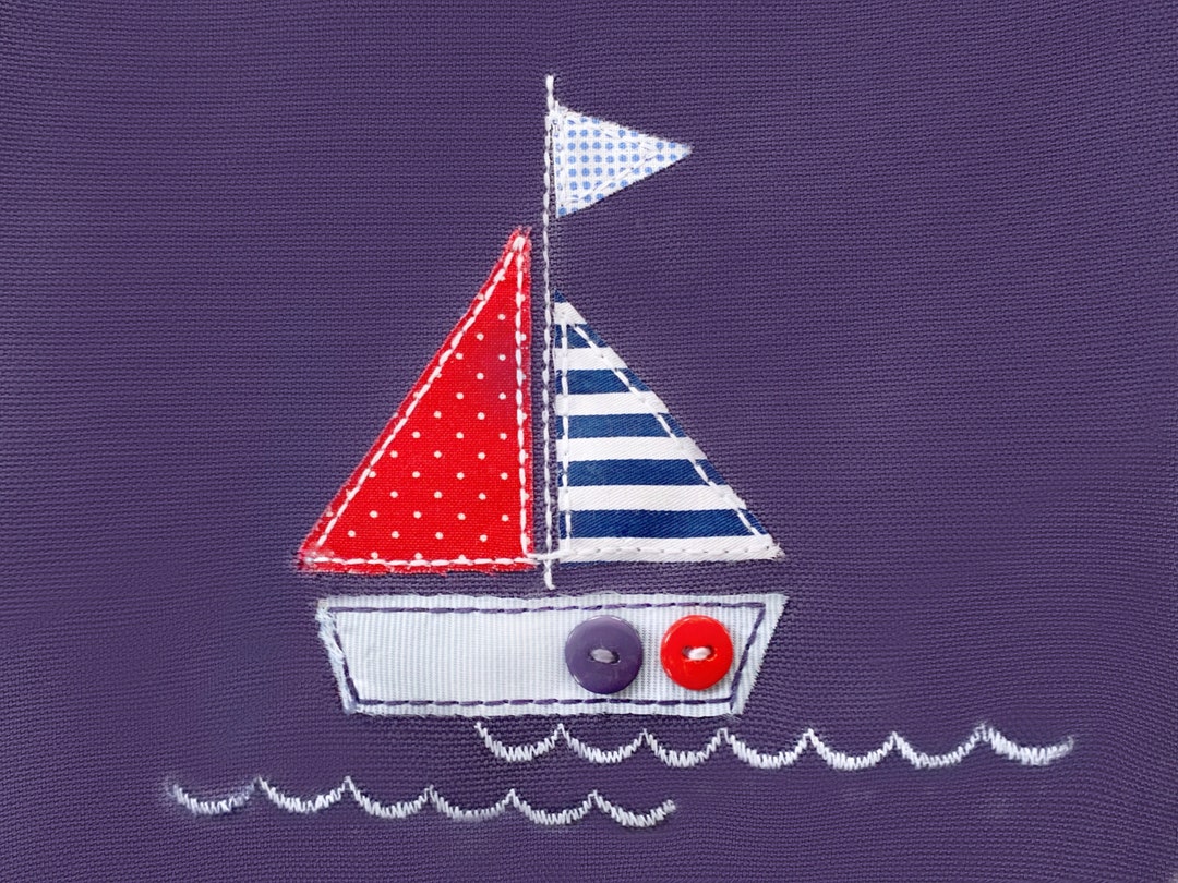 Sail Boat Machine Embroidery Designs Yacht Children Applique - Etsy
