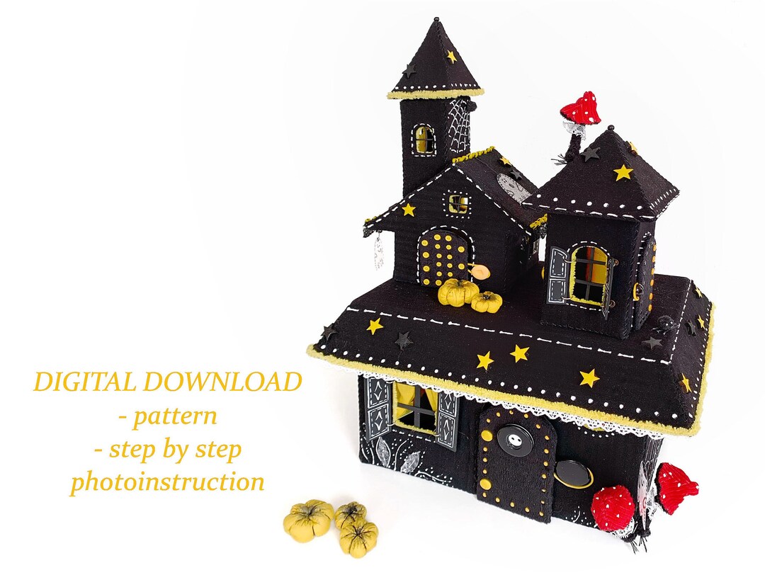 Haunted Mansion Halloween Fairy House Sewing Pattern Fabric - Etsy
