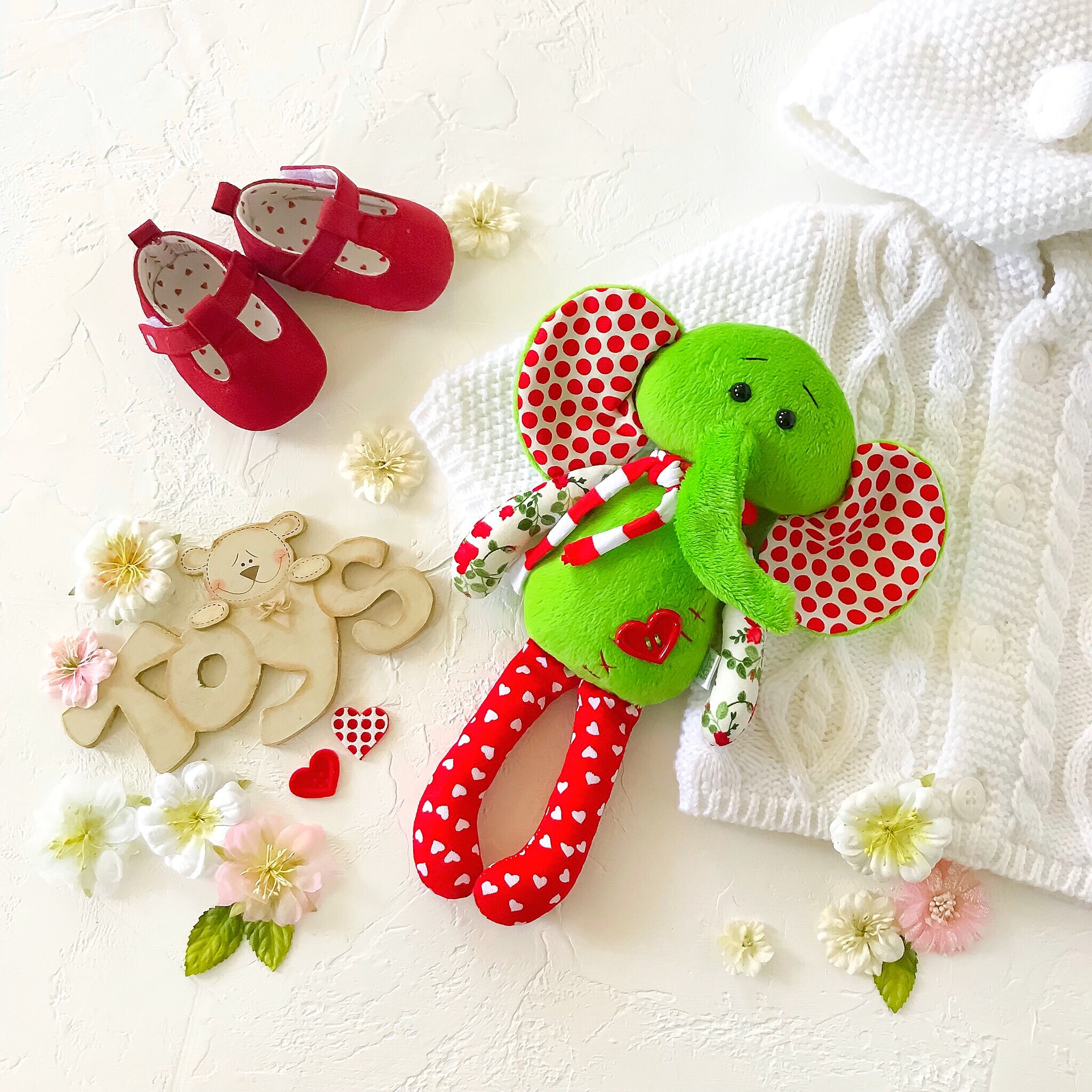 Cute plush elephant baby toy Elephant stuffed animal Handmade | Etsy