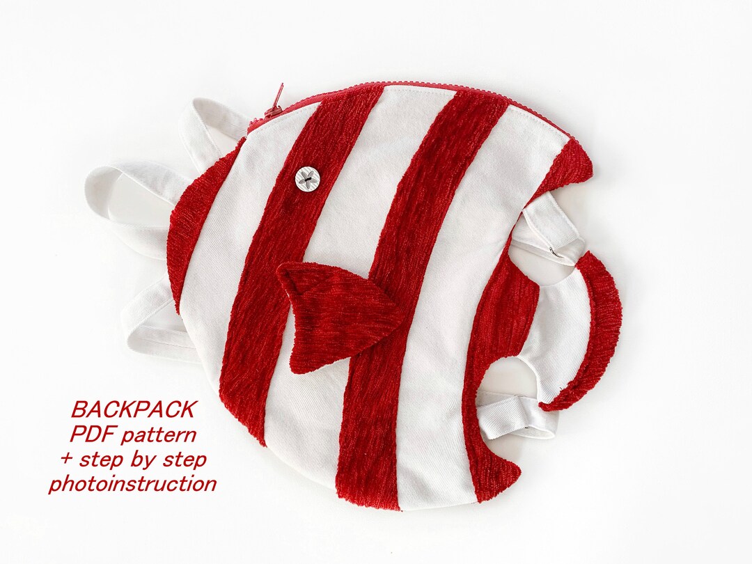 Fish Backpack Sewing Pattern Beach Bag for Kids Toddler Backpack ...