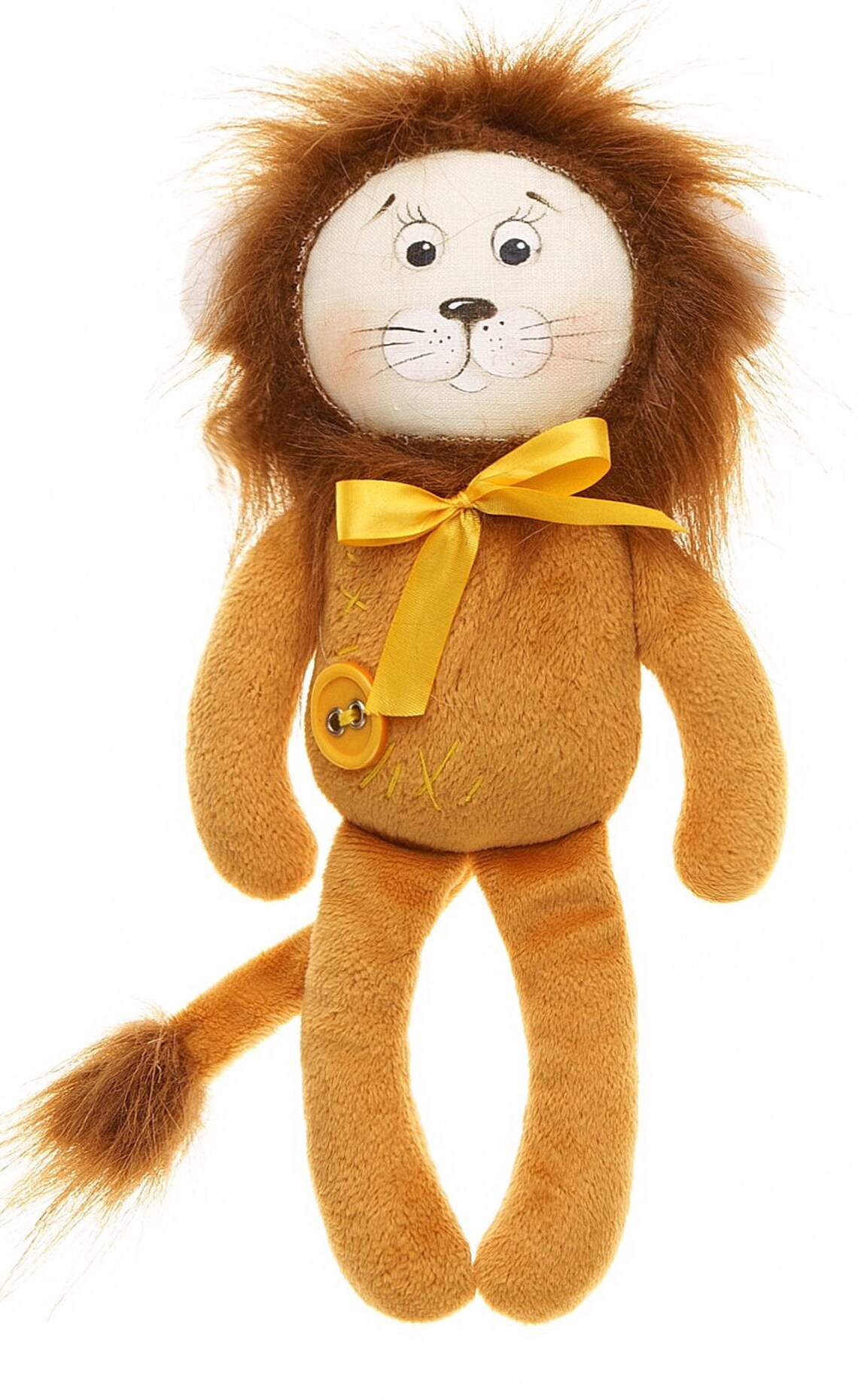 Stuffed Lion sewing pattern & tutorial Lion rag doll sewing | Etsy