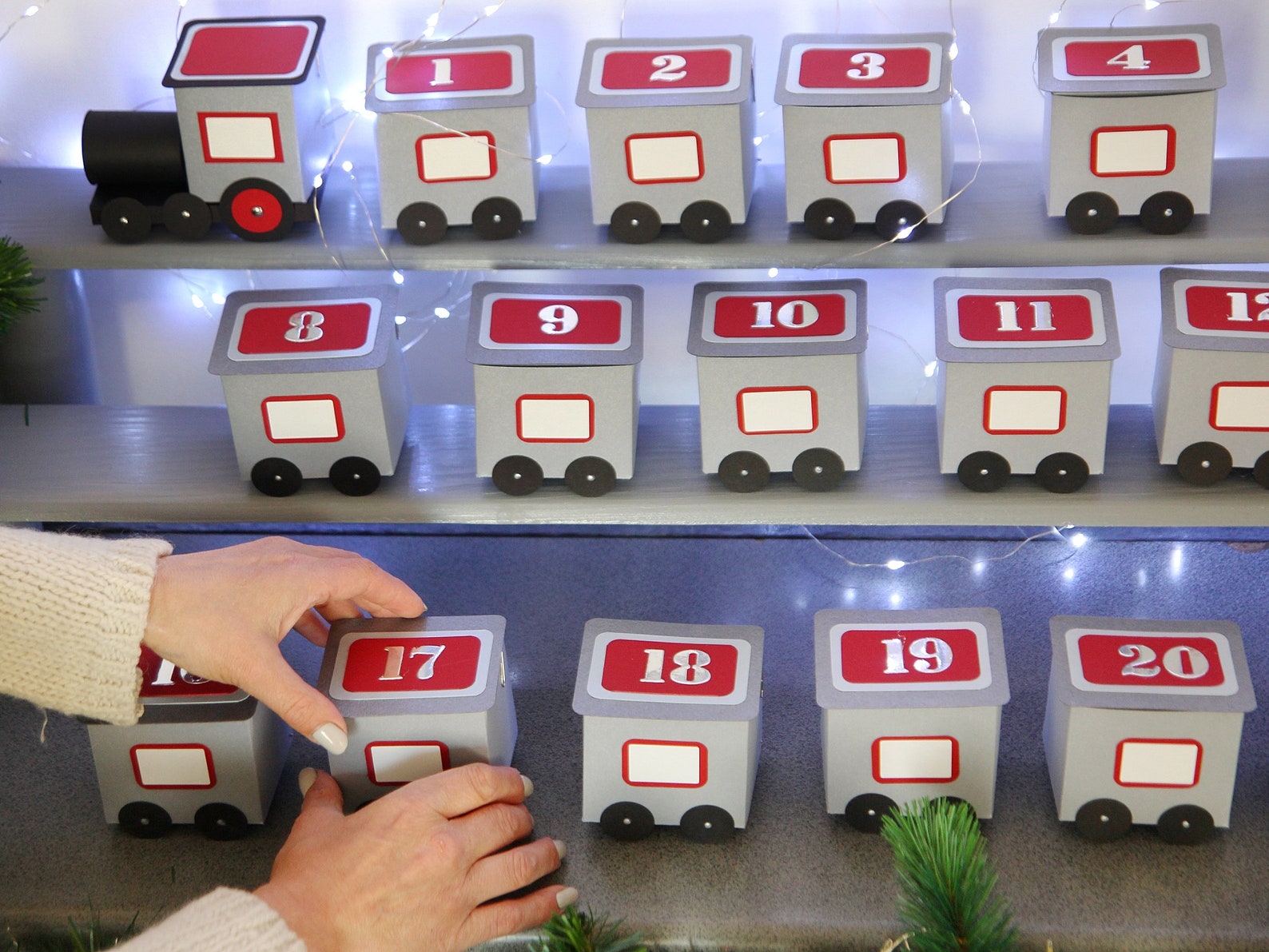 Countdown to Christmas Train Set DIY Advent Calendars Art - Etsy