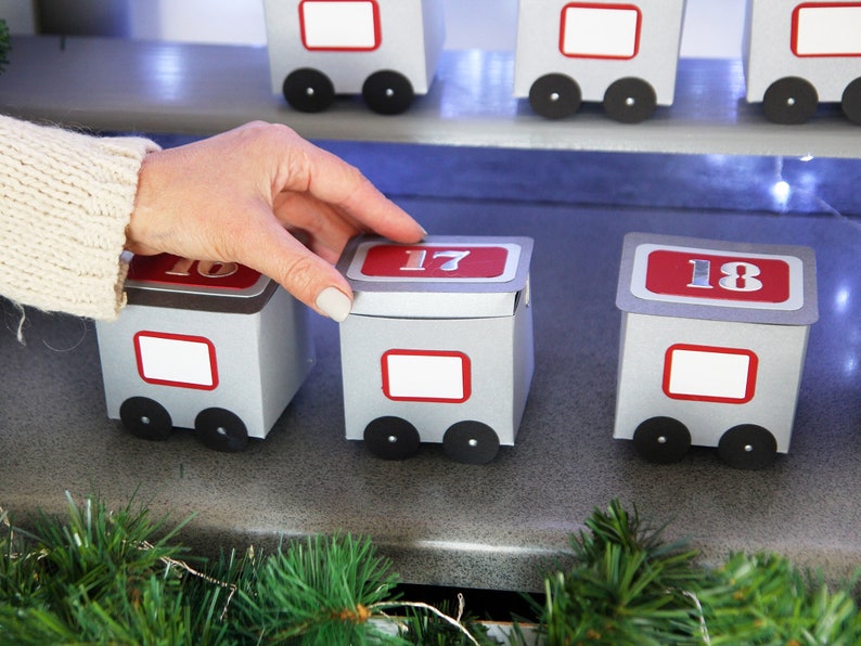 Countdown to Christmas Train Set DIY Advent Calendars Art - Etsy