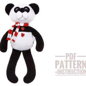 Plush Panda Sewing Pattern Panda Bear Pattern PDF Plushie - Etsy