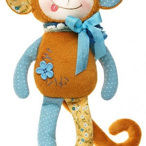 PDF Monkey Sewing Pattern & Tutorial Monkey Plush Animal Patterns - Etsy