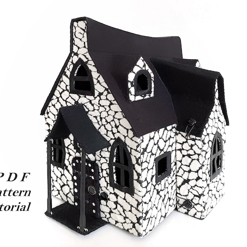Haunted Mansion Halloween Fairy House Sewing Pattern Fabric | Etsy