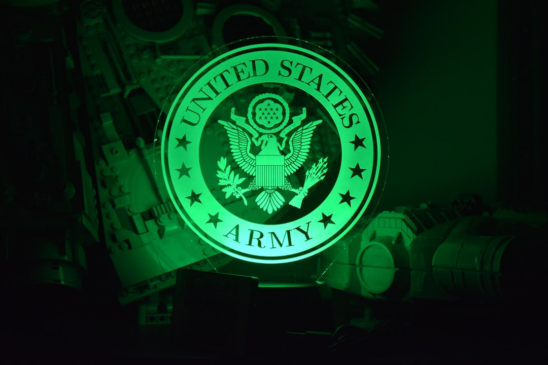Army LED Lamp Perfect as a Gift for Your Army Man. Place in Man Caves ...