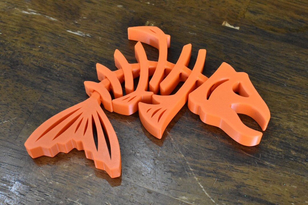 Articulated/flexible Angry Fish Skeleton, Fun Toy for Kids and Adults ...