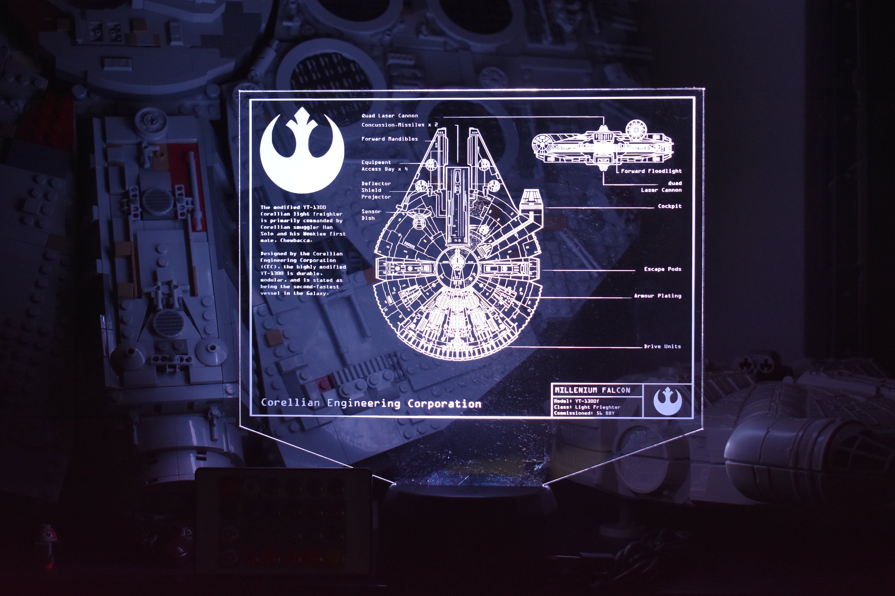 Freighter Plans LED Schild perfekt als Geschenk für Sci-Fi Geeks. Platz ...