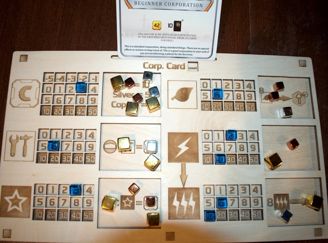 Terraforming Mars Custom Player Board Perfect as a Gift for a Board ...
