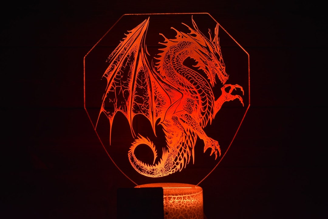 Dragon Crest LED Sign Perfect as a Gift for Your RPG Clan, Friends or ...