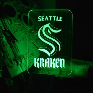 Seattle Kraken LED Sign Perfect as a Gift for Your Krakhead! Place in ...
