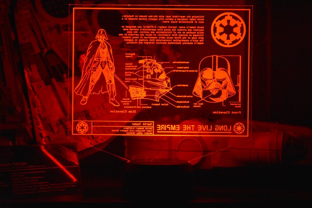 Darth Vader Character Plans LED Sign Perfect as a Gift for a Star Wars ...