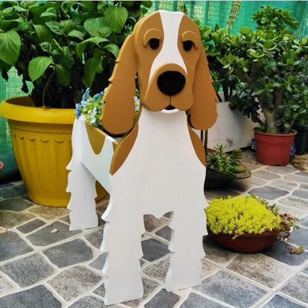Dog Planter Box Cocker Spaniel - Etsy