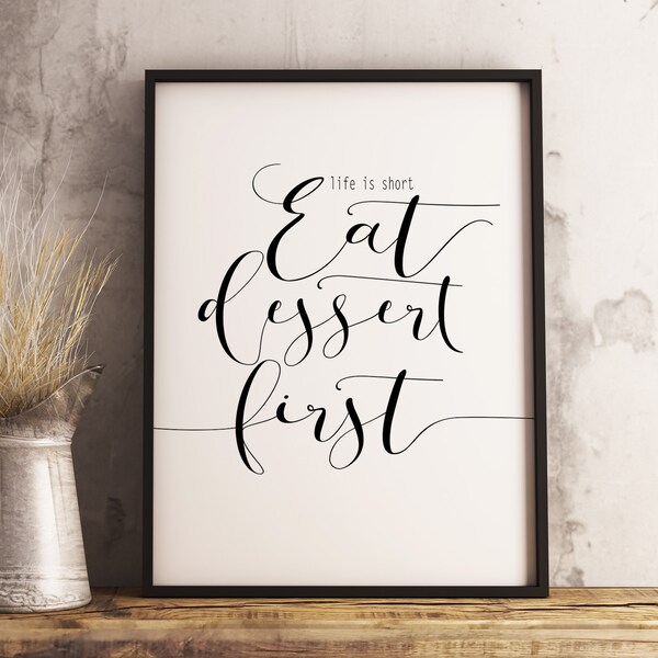 Eat Dessert First - Etsy