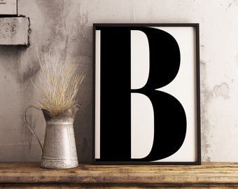 Letter B Poster - Etsy