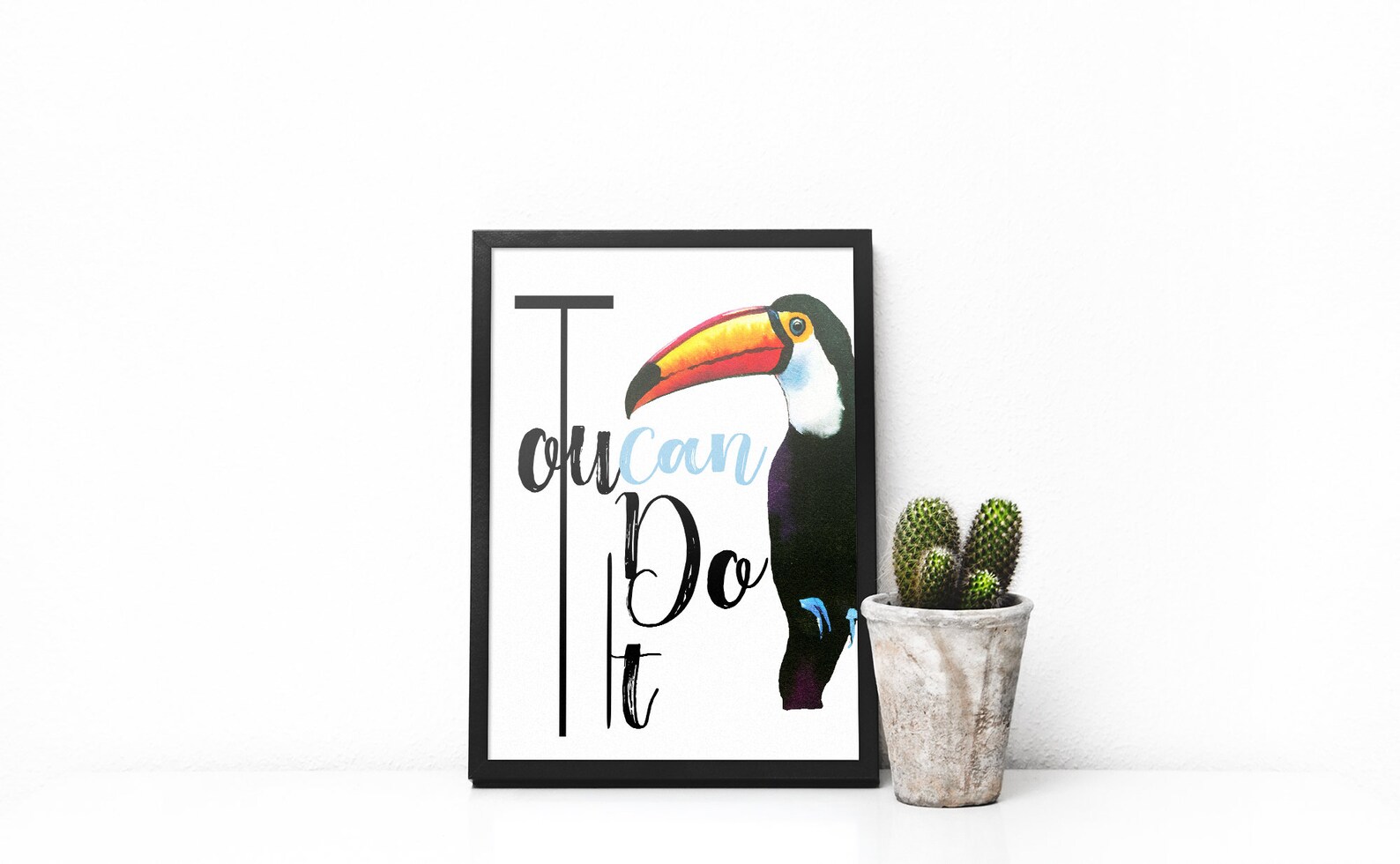 Toucan Print You Can Do It Inspirational Quote Printable | Etsy