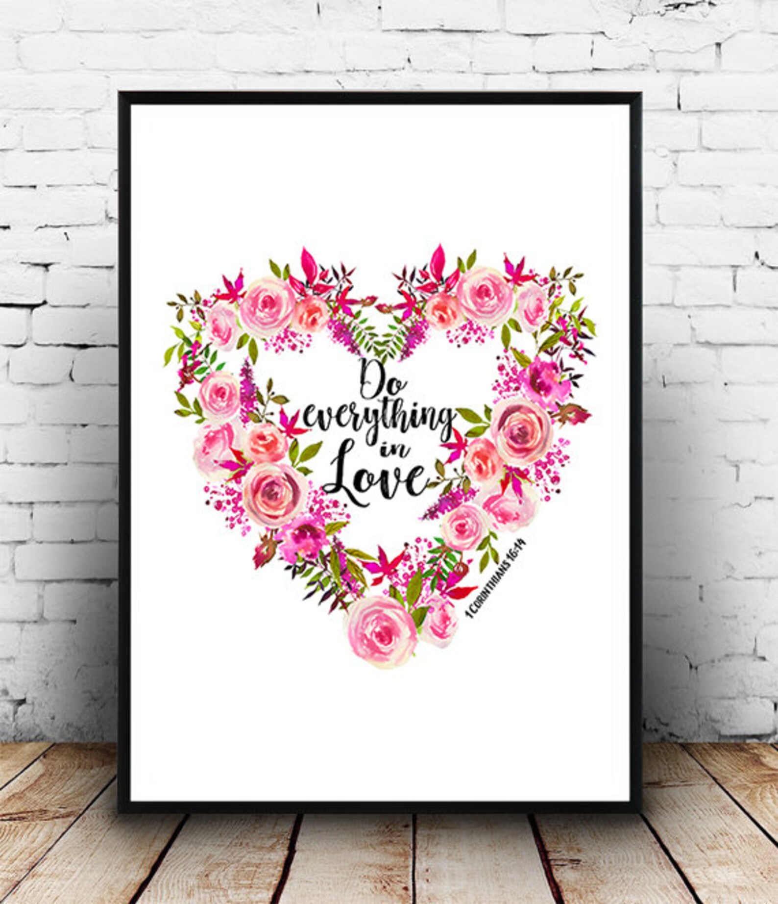 Do Everything In Love Bible Verse Wall Art Printable 1 | Etsy