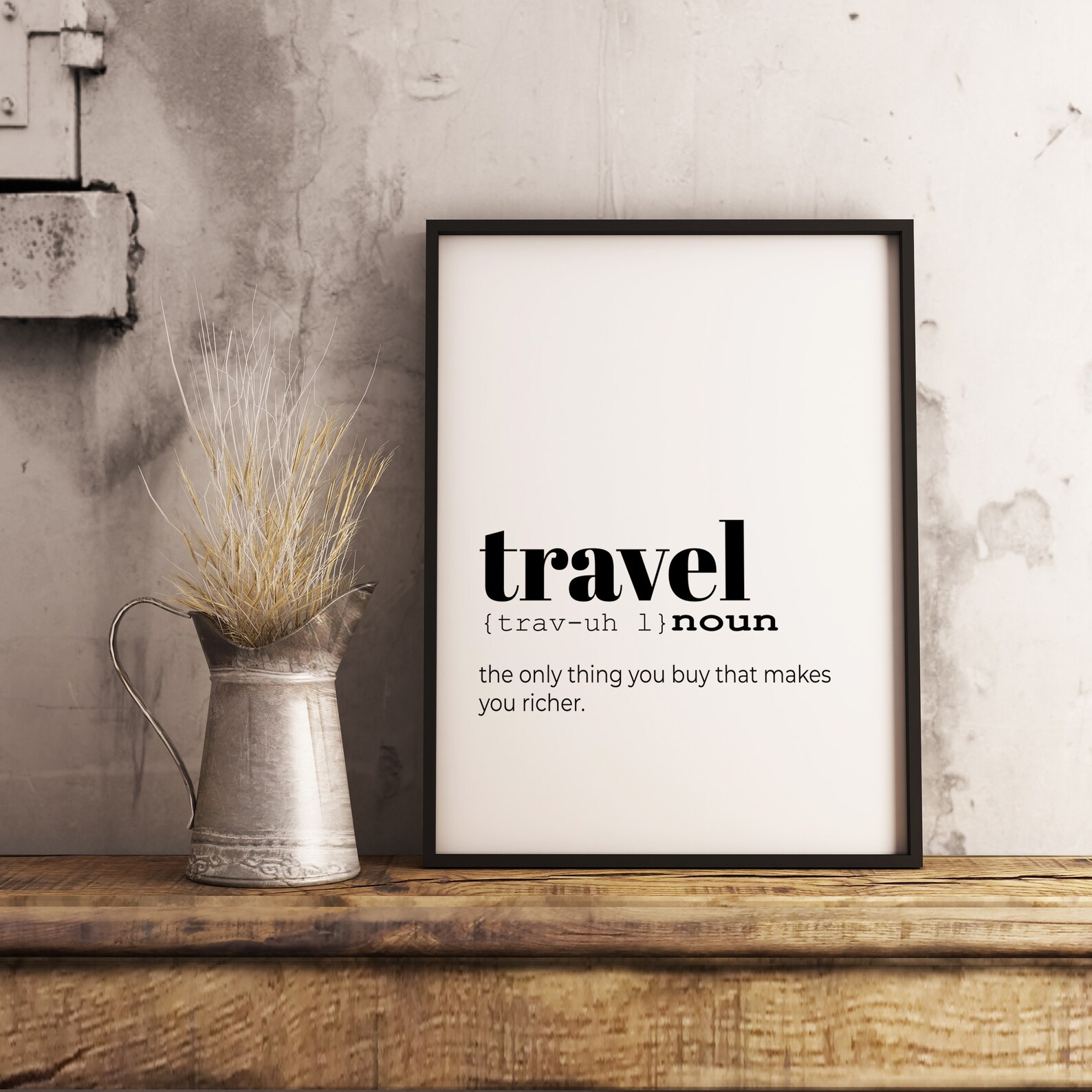 Traveler Gift Idea Travel Definition Poster Printable Art | Etsy