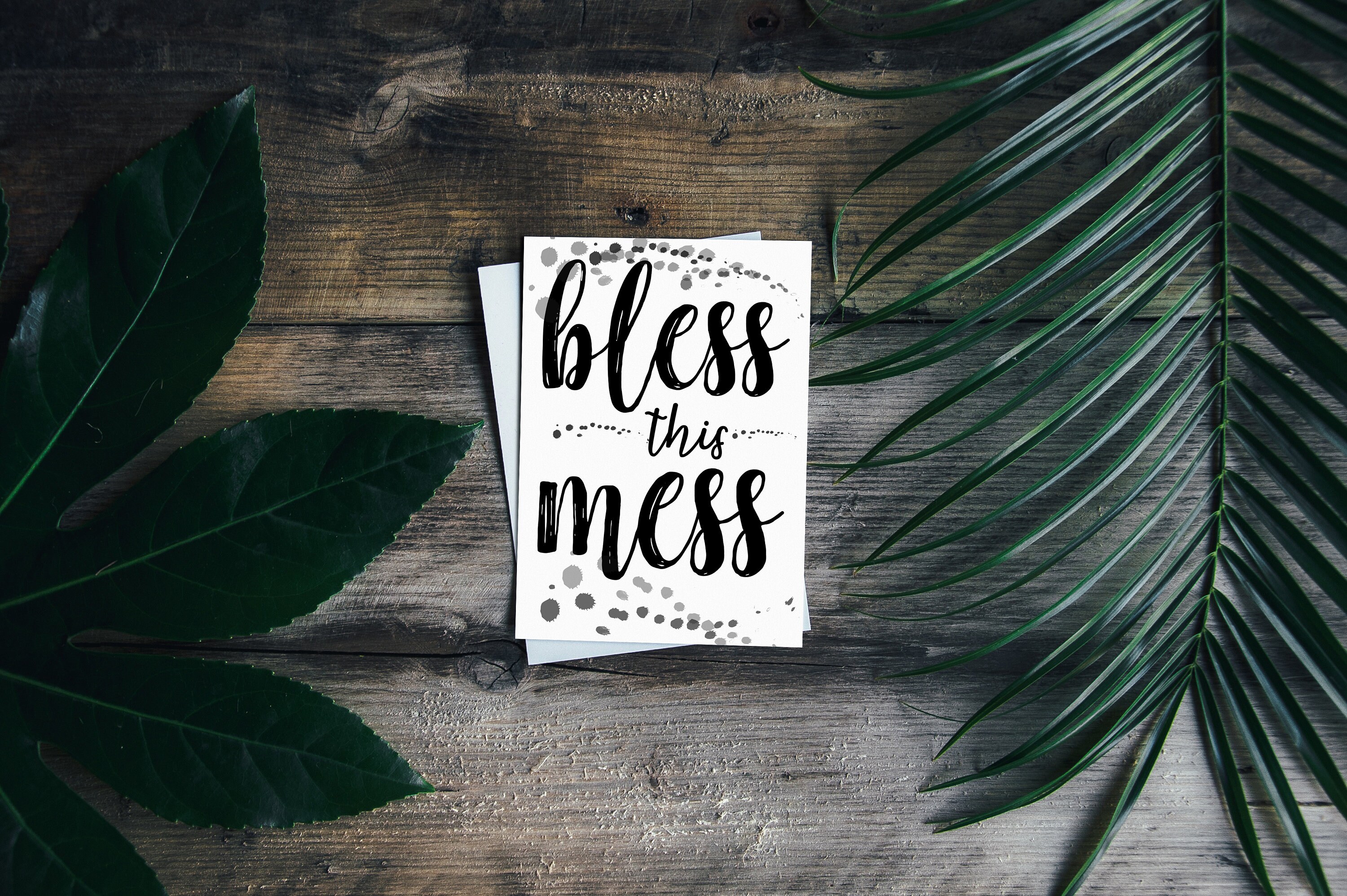 Inspirational Quote Bless This Mess Sign Printable Playroom | Etsy