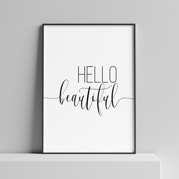Hello Beautiful Print - Etsy