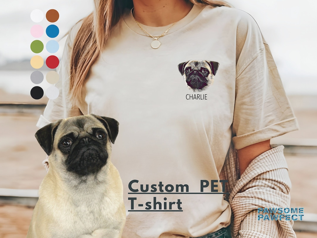 Custom Pet Shirt Pet Photo + Name Custom Dog Shirt Personalized Dog ...