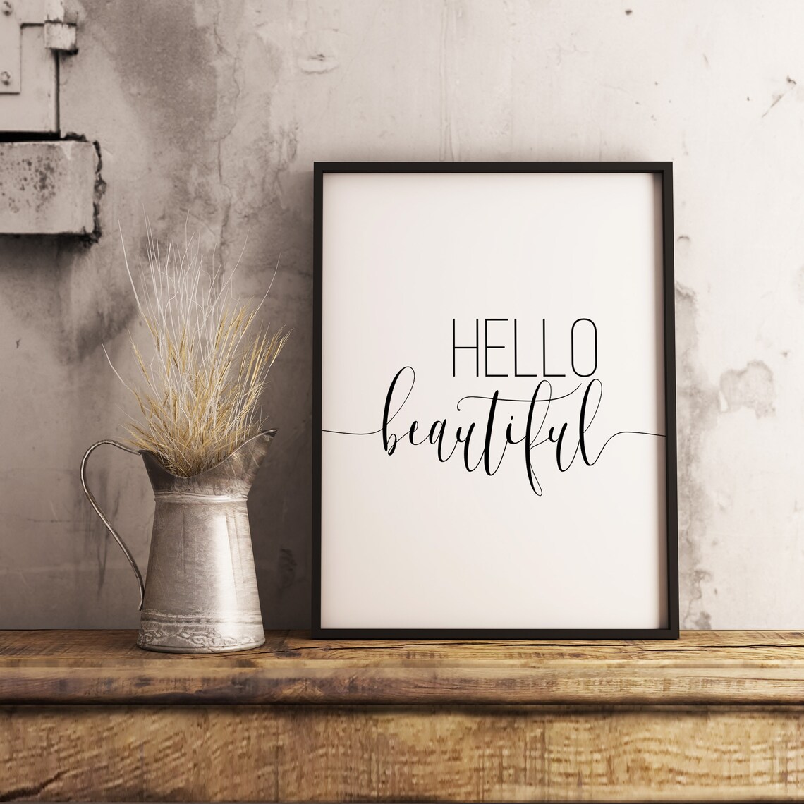 Hello Beautiful Sign Printable Beautiful Print Wall Art | Etsy