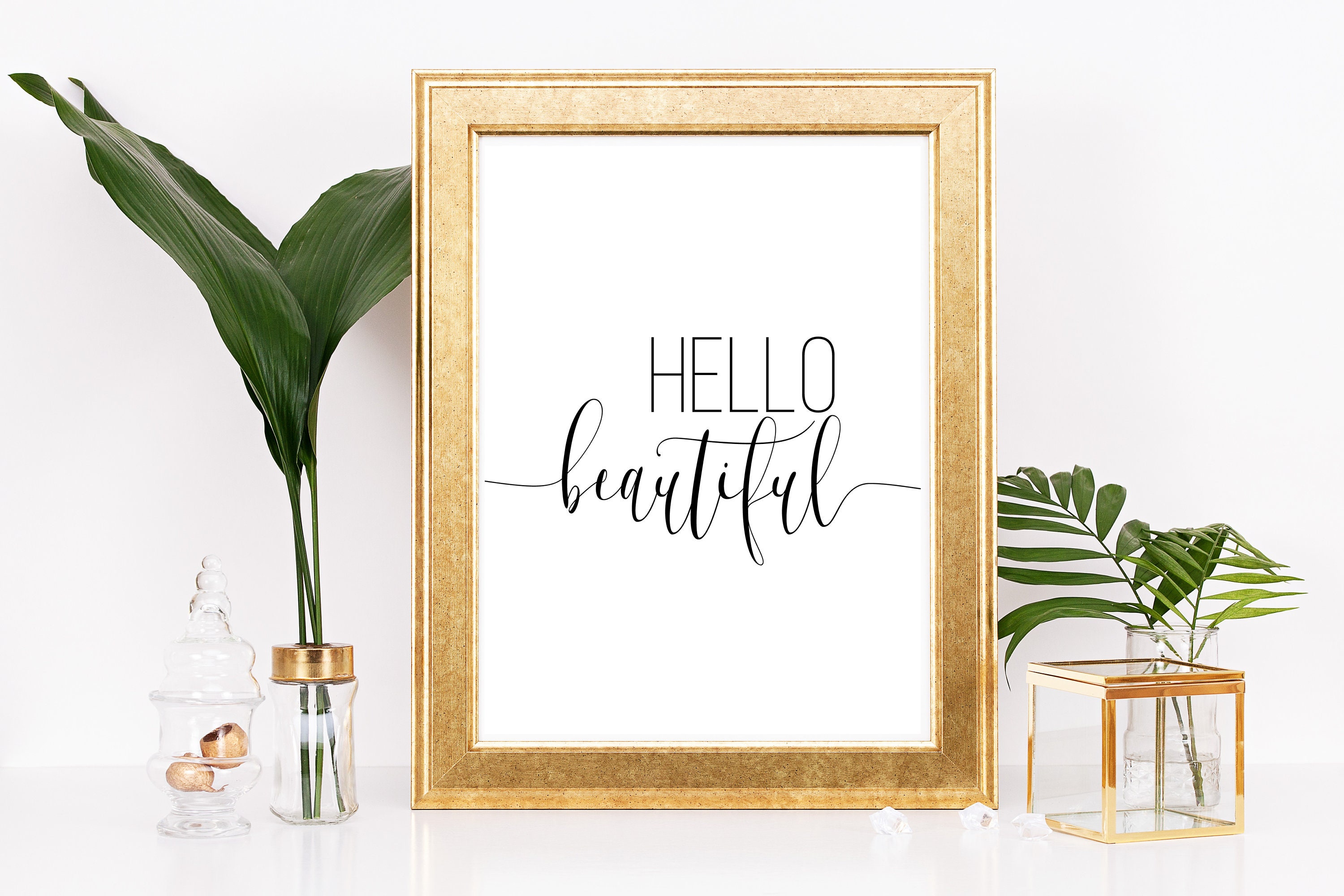 Hello Beautiful Sign Printable Beautiful Print Wall Art | Etsy