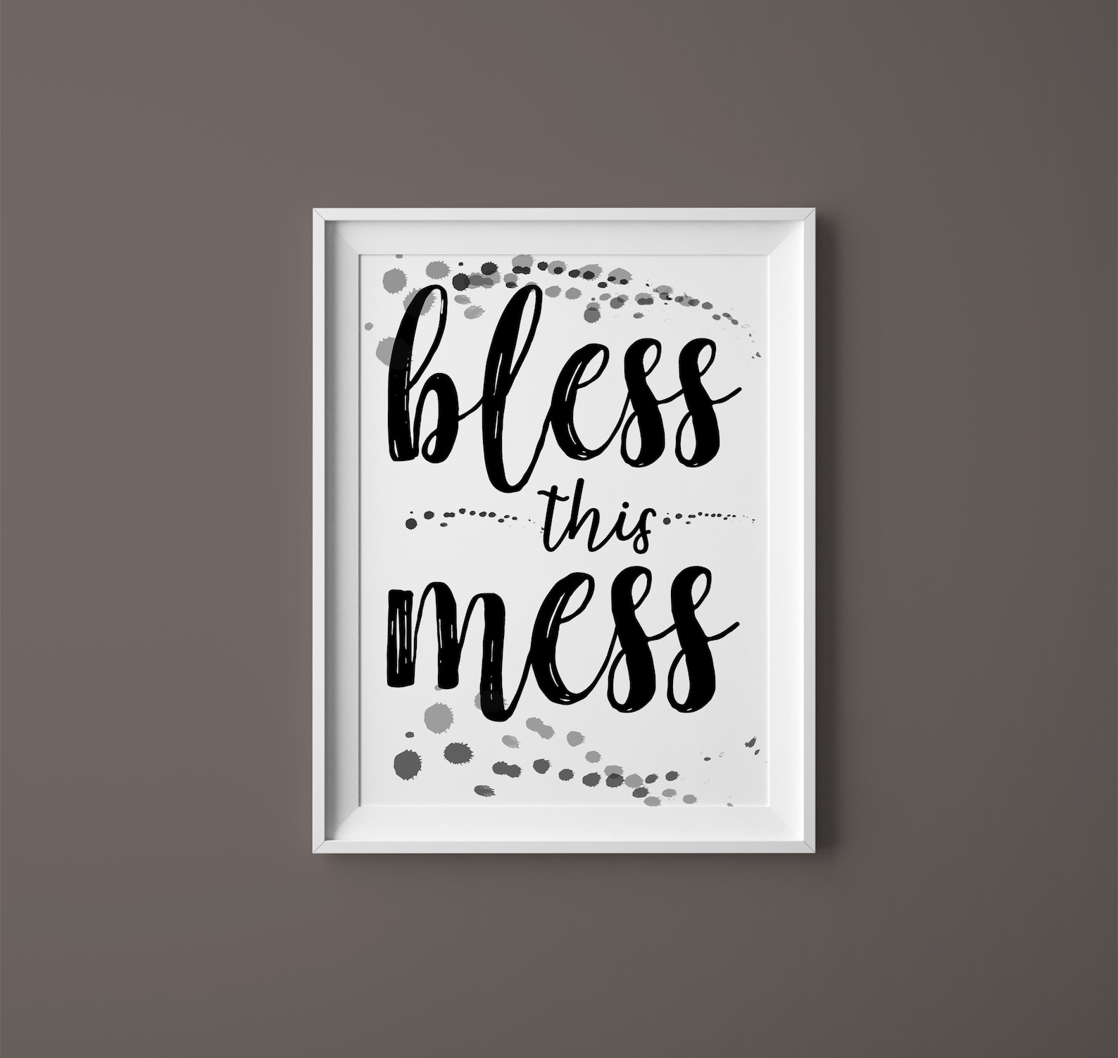 Inspirational Quote Bless This Mess Sign Printable Playroom | Etsy