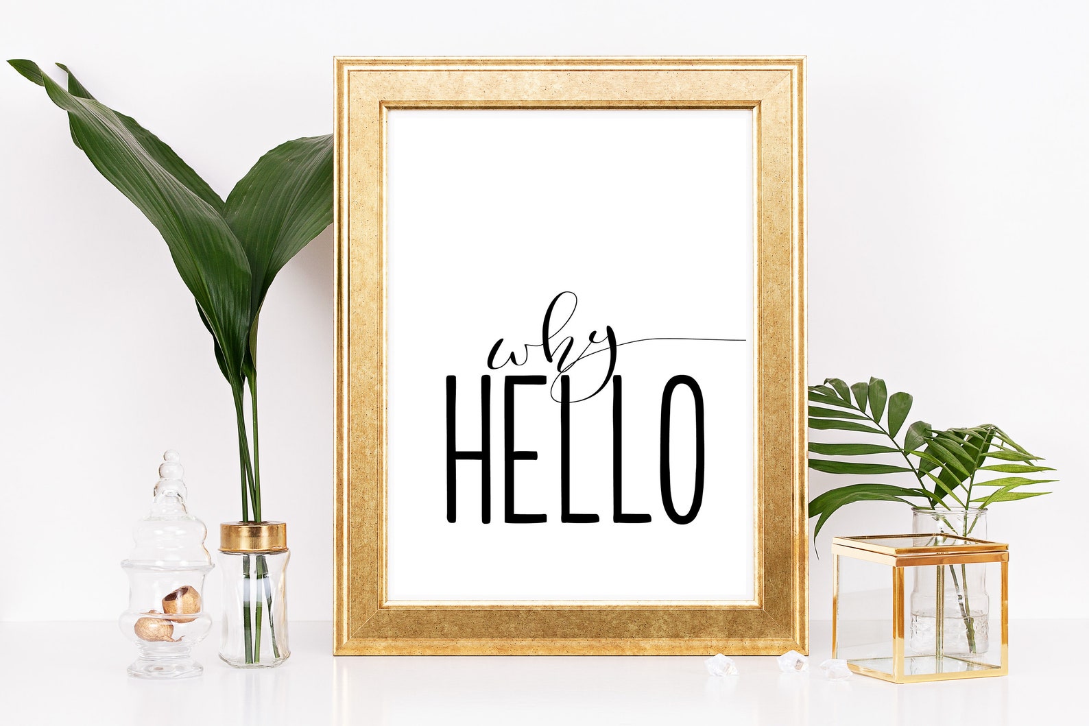 Why Hello Print Printable Wall Art Office Decor Hello Sign - Etsy