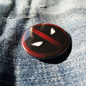 Deadpool Badge Logo Pin Button 38mm - Etsy
